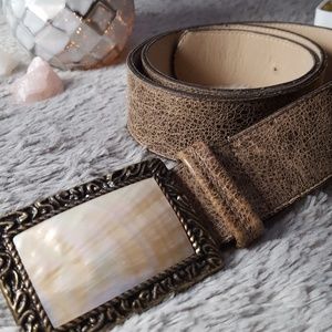 Elite | Accessories | 32elite Vintage Belt Abalone Shell Buckle | Poshmark